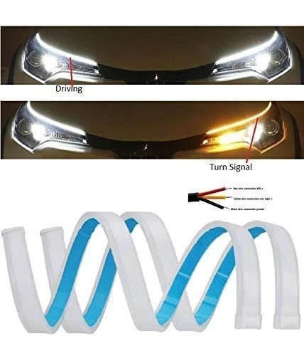 Tube Guide Car Auto LED Strip Flexible Daytime Running Strip Light