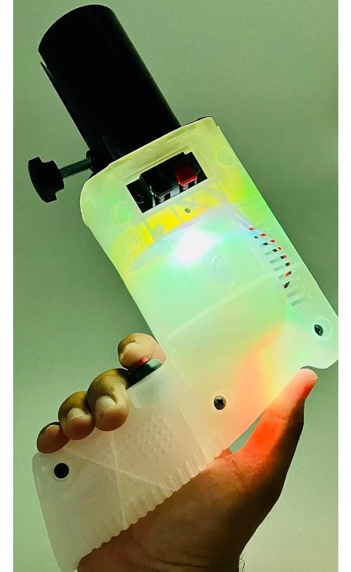 LED Light Pyro Sparkle Metal Gun+12 Cold Fire Refill(25sec)